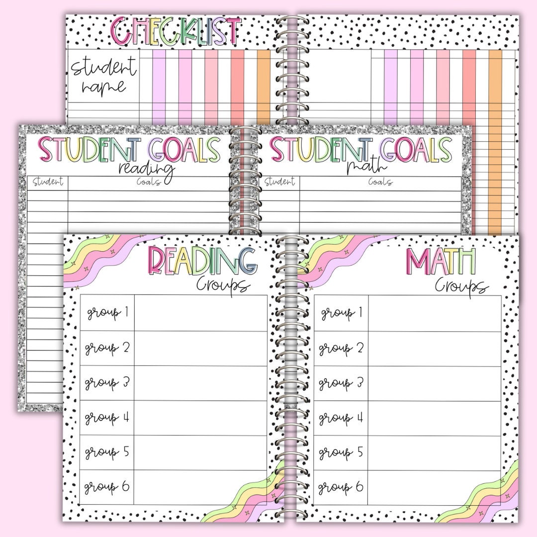 2024-2025 Teacher Planner, Printable Planner, Spotty Pastel - Etsy