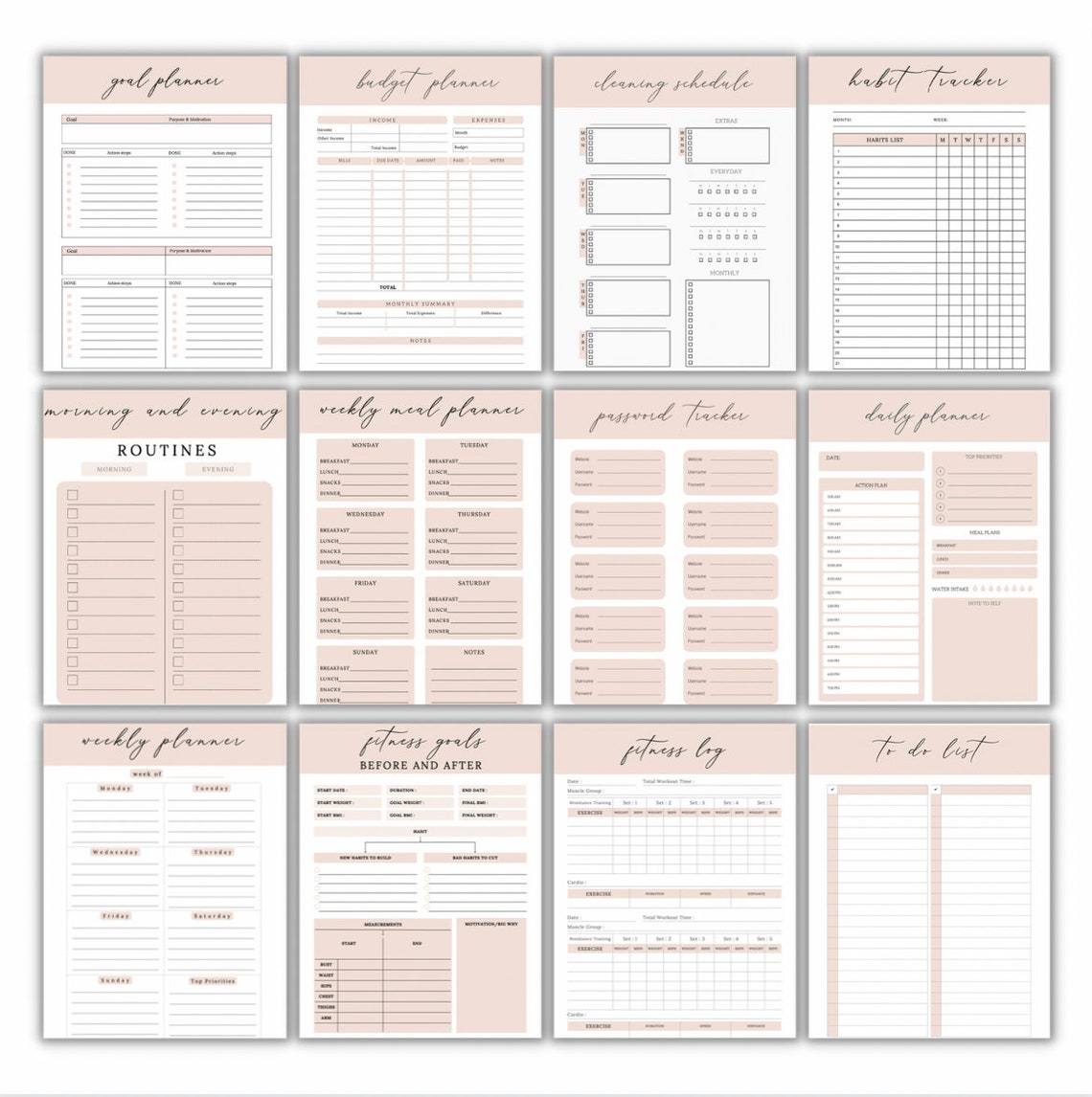Detailed Life Planner Printable Planner Goal Setting - Etsy