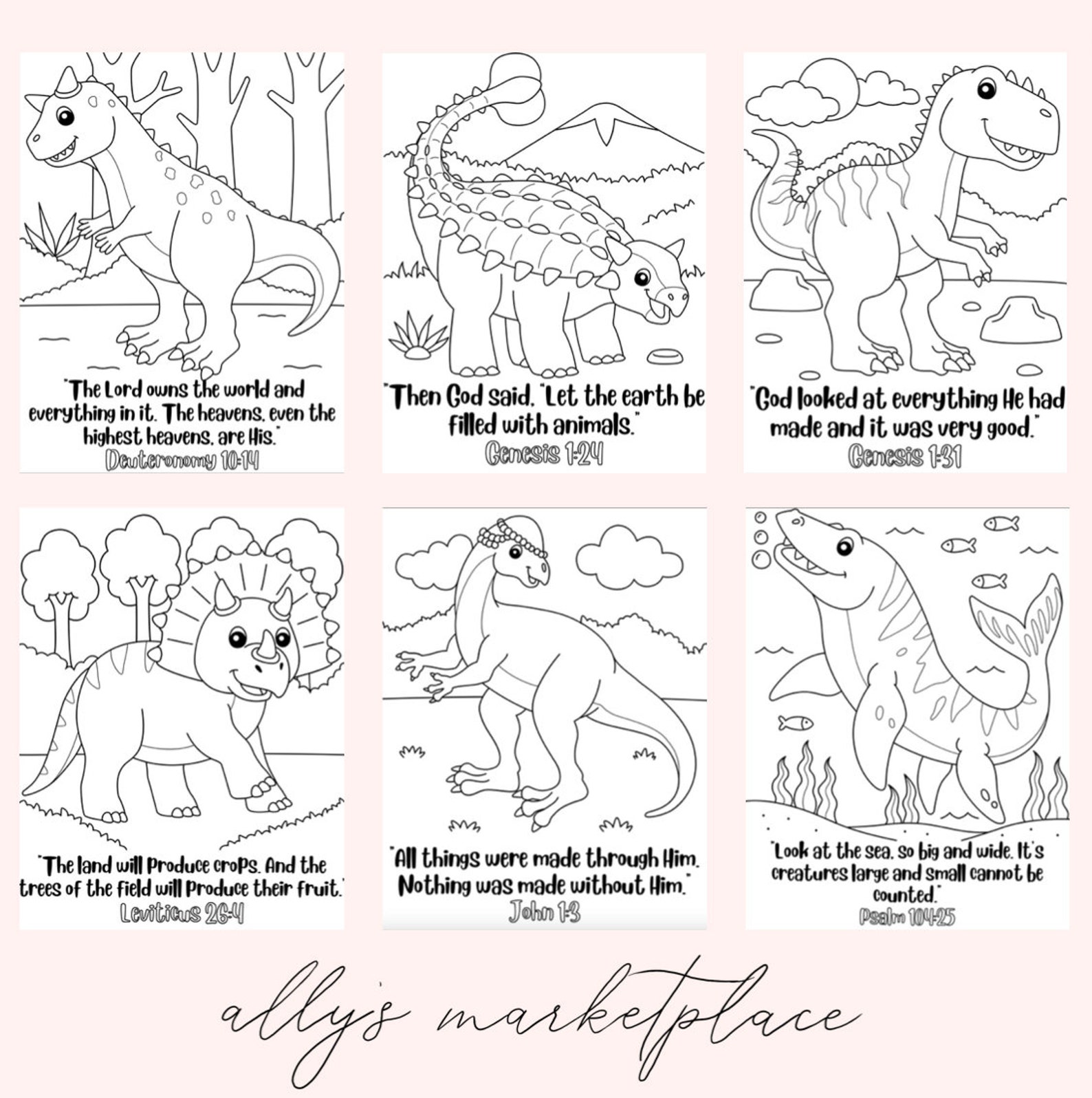 Children s Dinosaur Themed Bible Verse Coloring Pages Etsy children-s-dinosaur-themed-bible-verse-coloring-pages-etsy