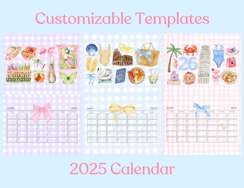 Customizable 2025 Calendar - Etsy