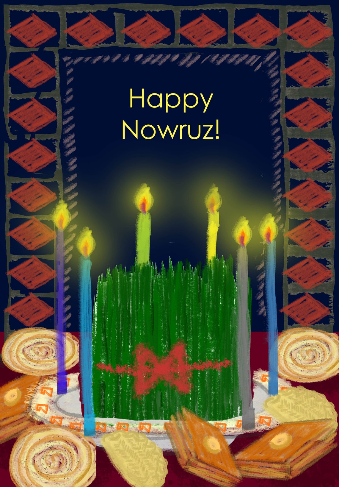 Novruz / Norouz / Nouruz / Nevruz / Carte postale Newroz - Etsy France