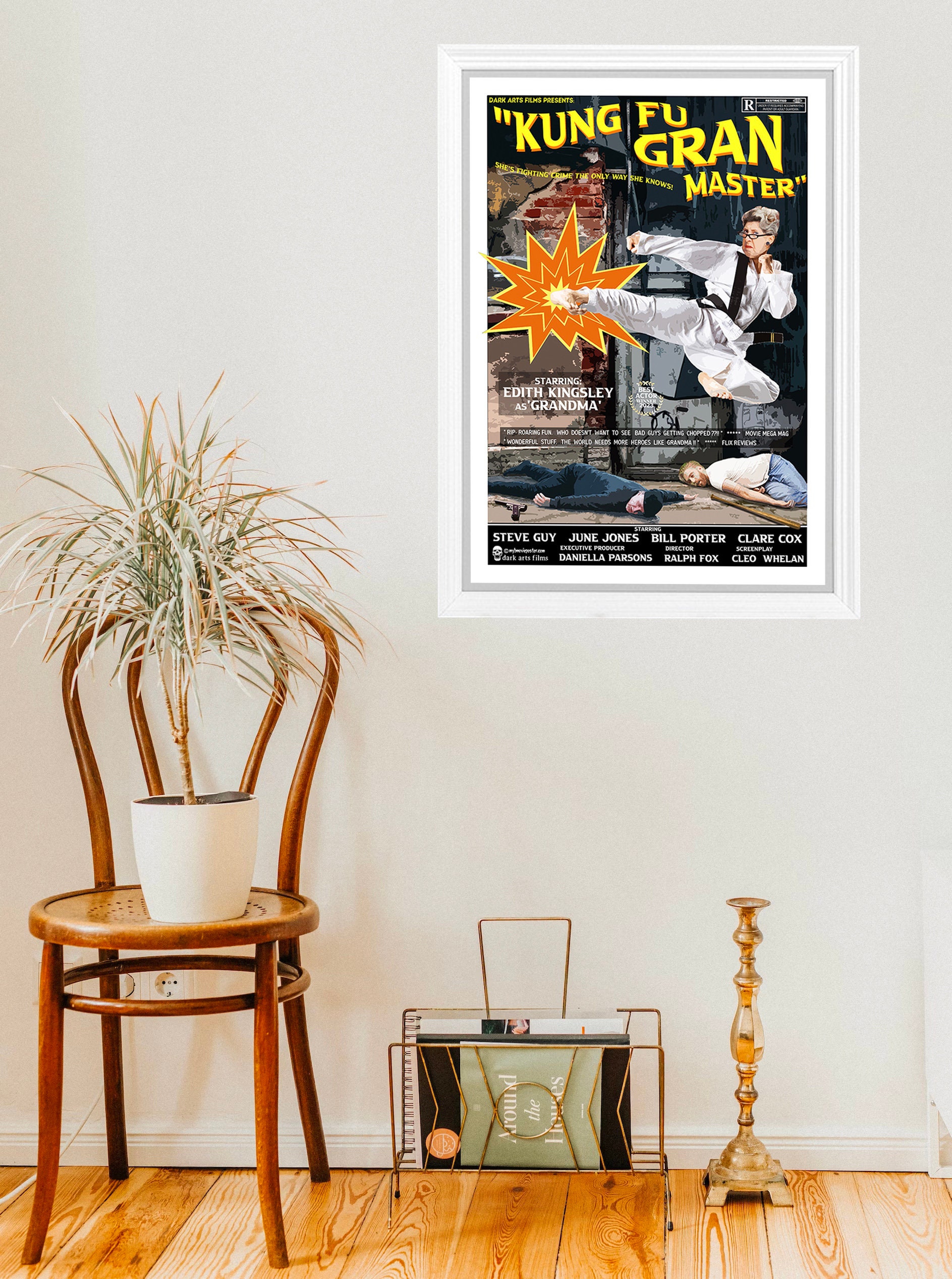 Personalised Movie Poster. "kung Fu Gran Master". Fun Wall Art Gift. B ...