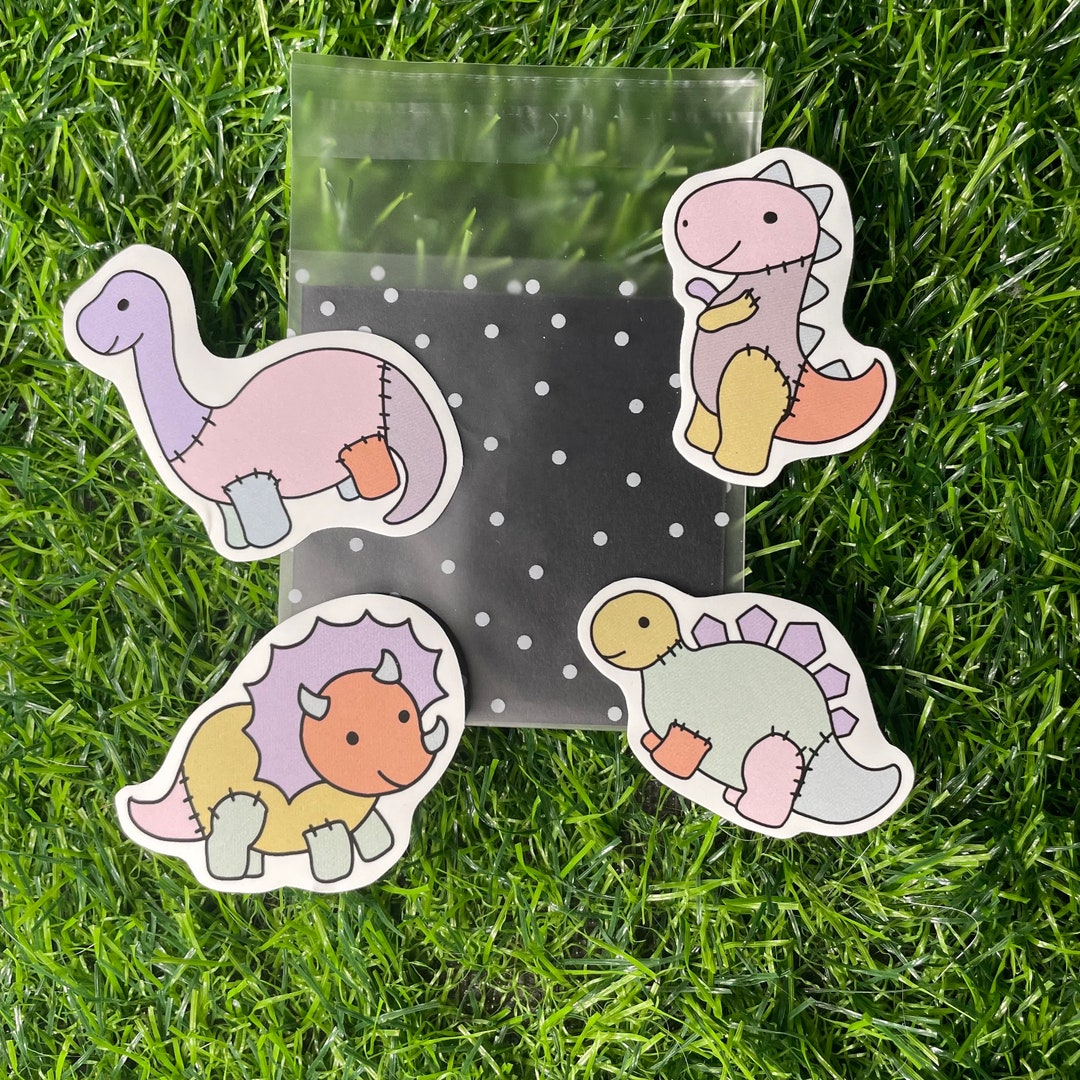 Animal Dino Plush Stickers 4 Pack - Etsy