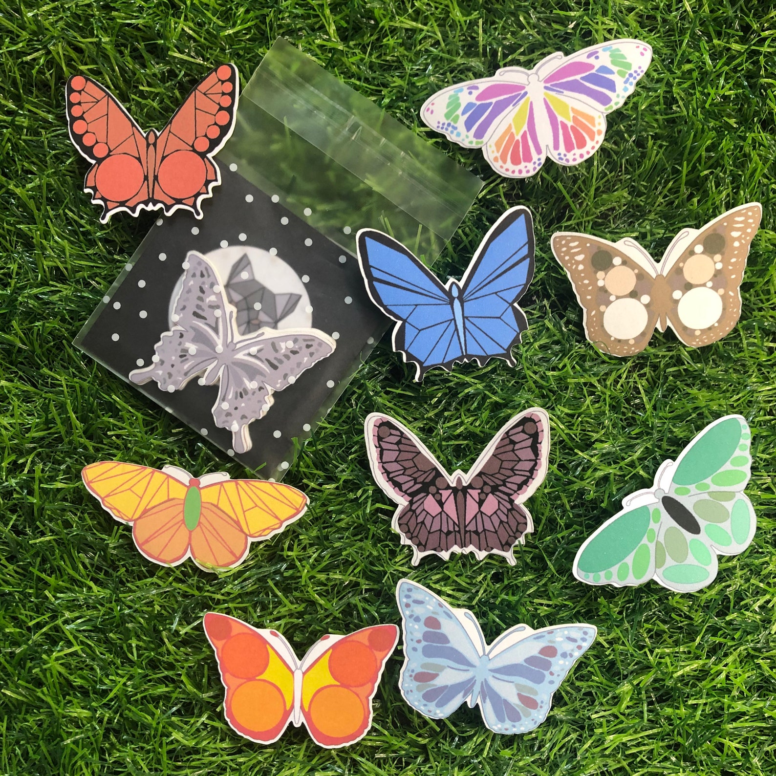 Cute Butterfly Sticker Pack of 12 - Etsy