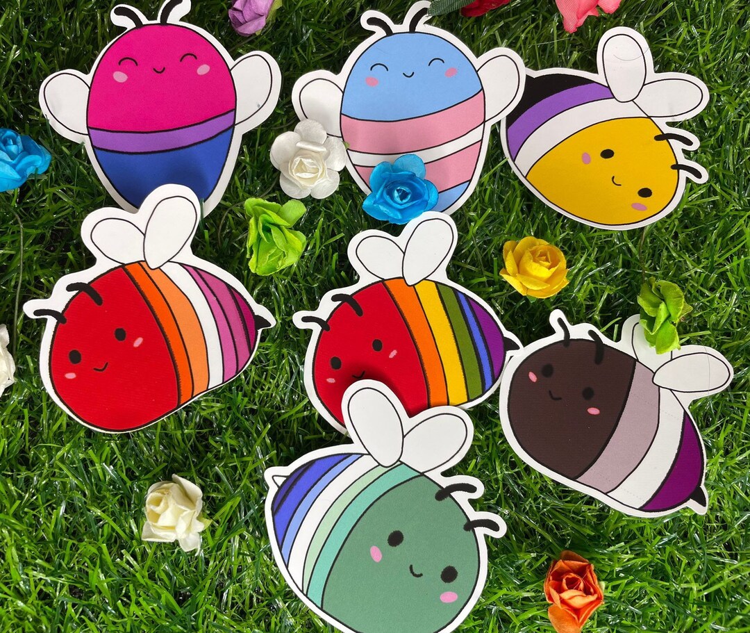 Pride Bee Stickers (3 Pack) - Etsy