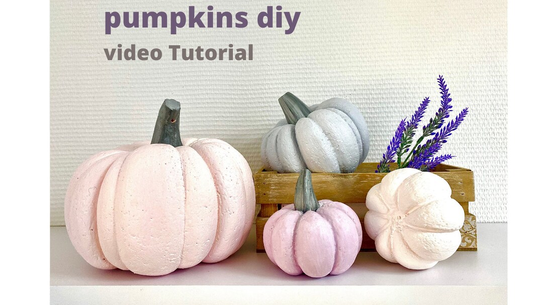 Artificial Pumpkin, DIY Halloween Decor, Styrofoam Pumpkin Video ...
