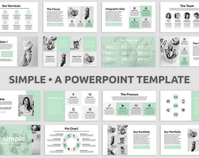 Minimal Modern Powerpoint Presentation Template Light Blue, Clean ...