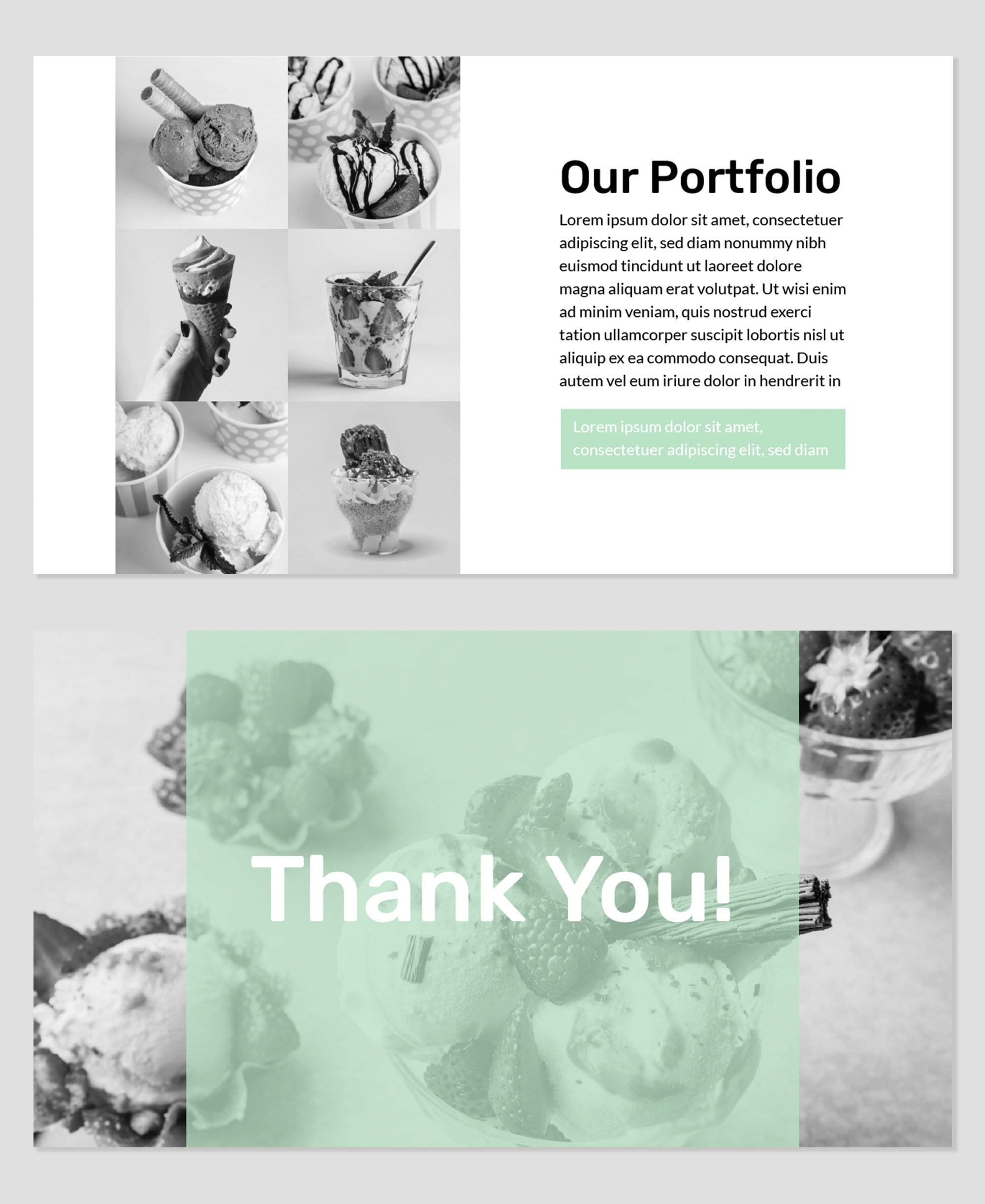 Minimal Modern Canva Slides Presentation Template Green, Clean Business ...