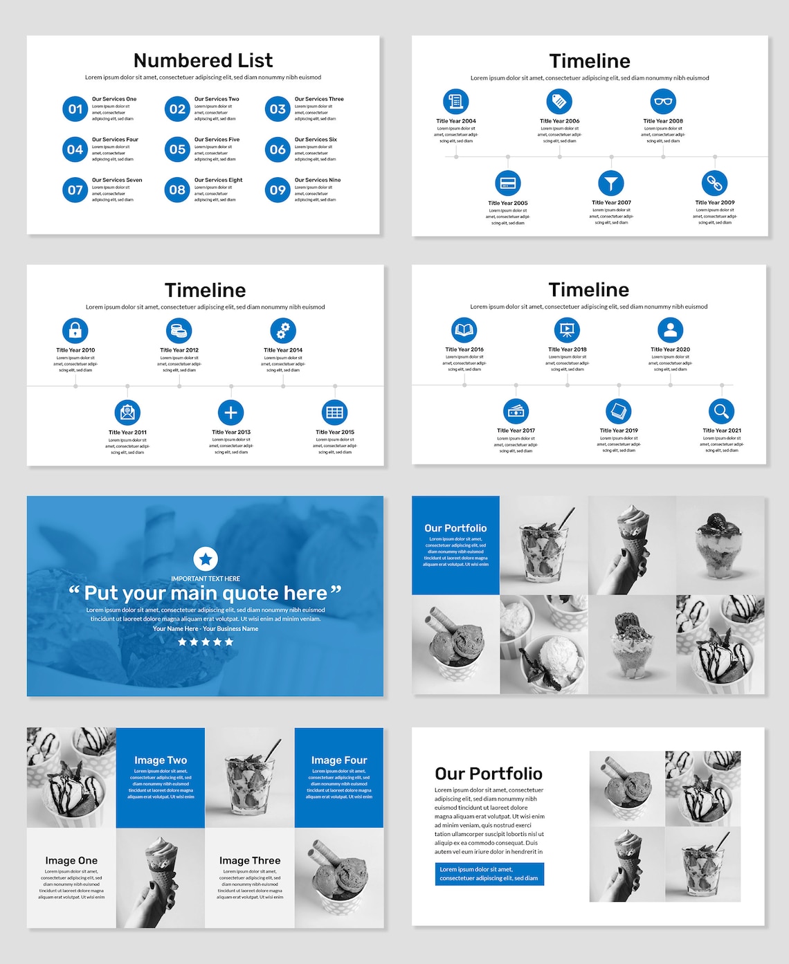 Minimal Modern Powerpoint Presentation Template Blue, Clean Business ...
