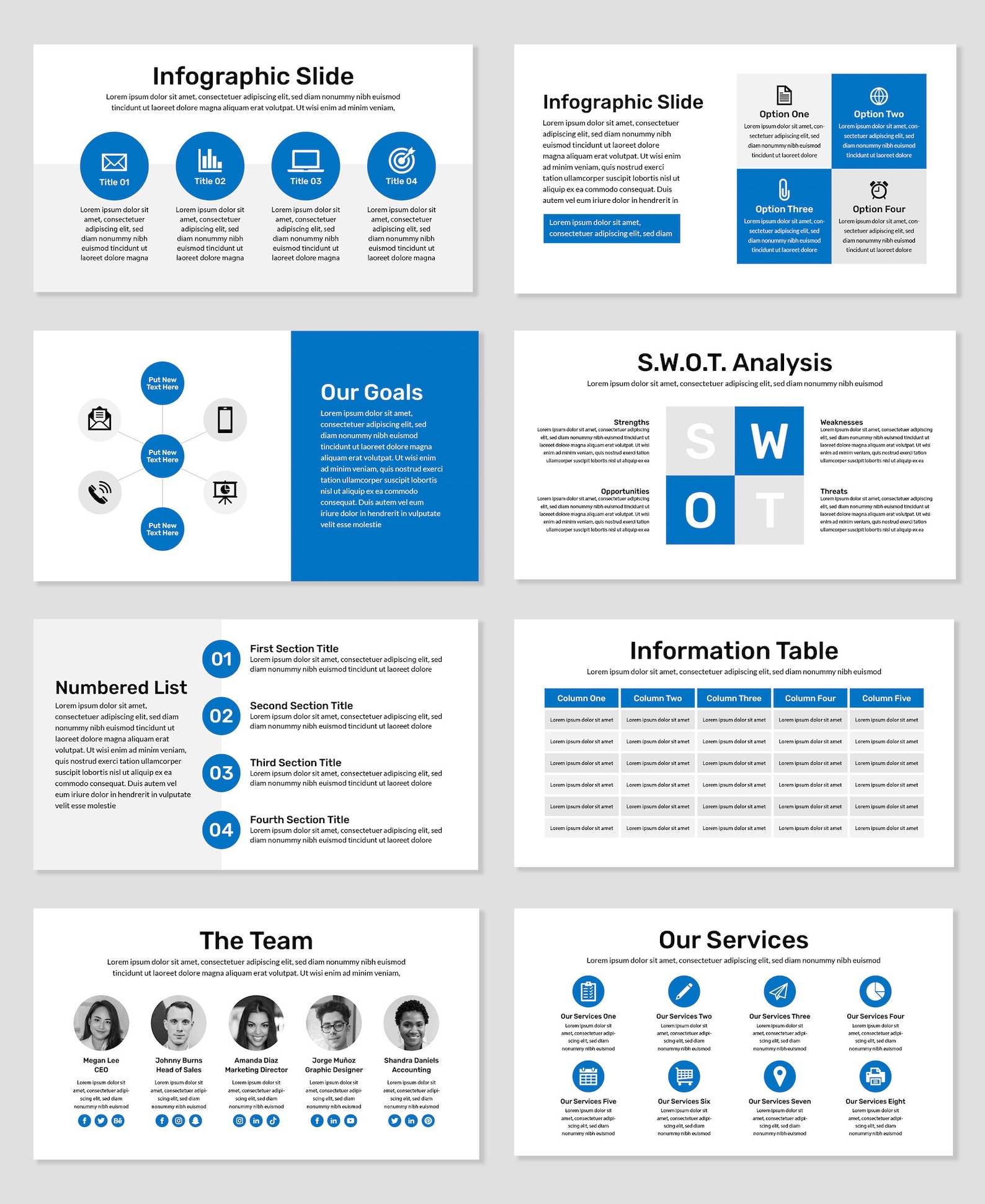 Minimal Modern Powerpoint Presentation Template Blue, Clean Business ...