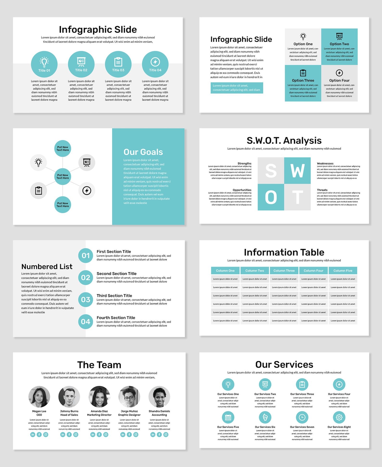 Minimal Modern Powerpoint Presentation Template Light Blue, Clean ...