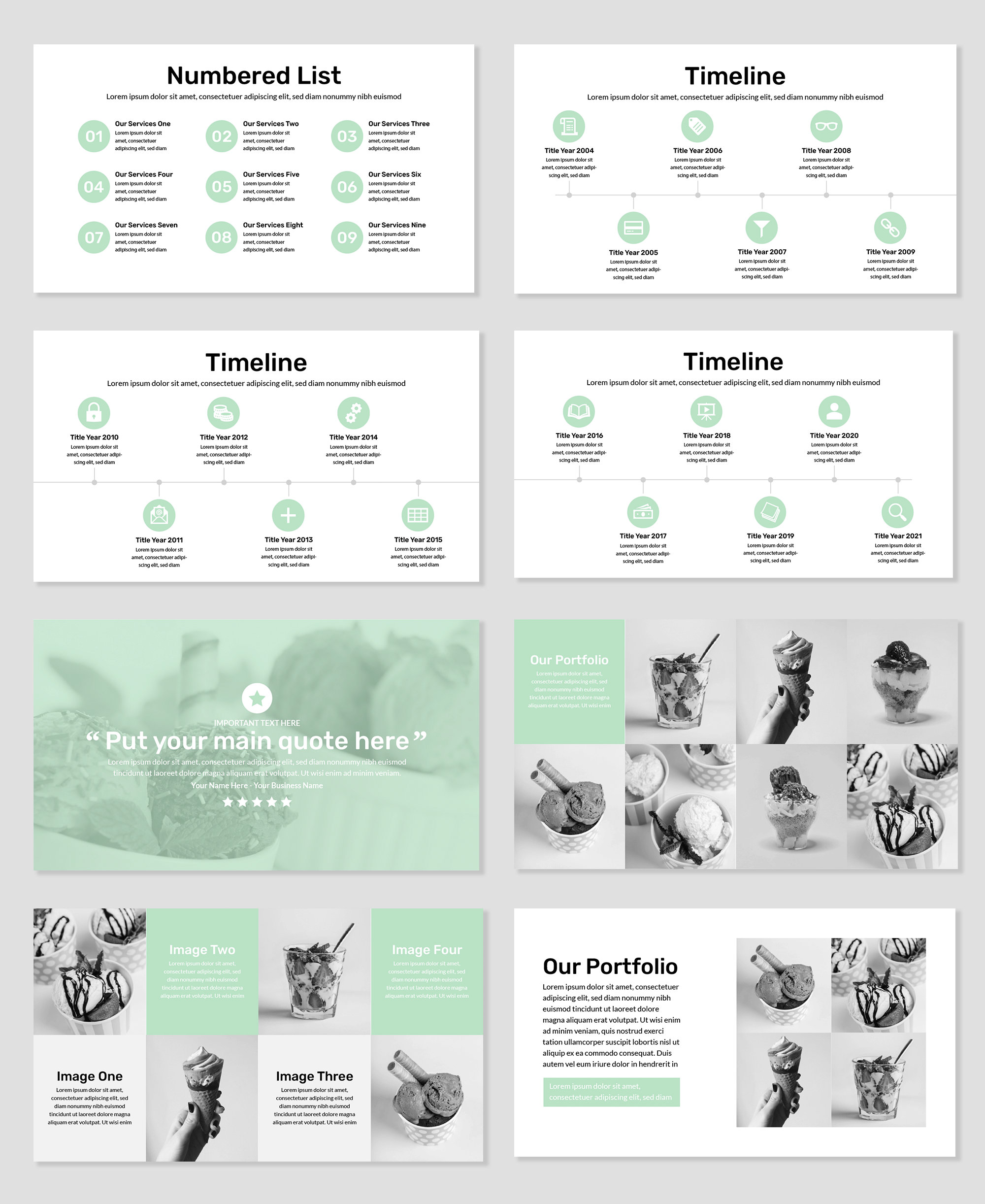 Minimal Modern Canva Slides Presentation Template Green, Clean Business ...