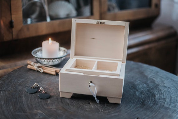 Raw Wooden Box Closed With Keynatural Wood Lockablebox With | Etsy