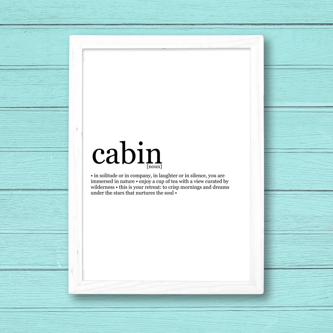 Cabin Definition Digital Print File, Cabin Print, Cabin Quote, Words ...