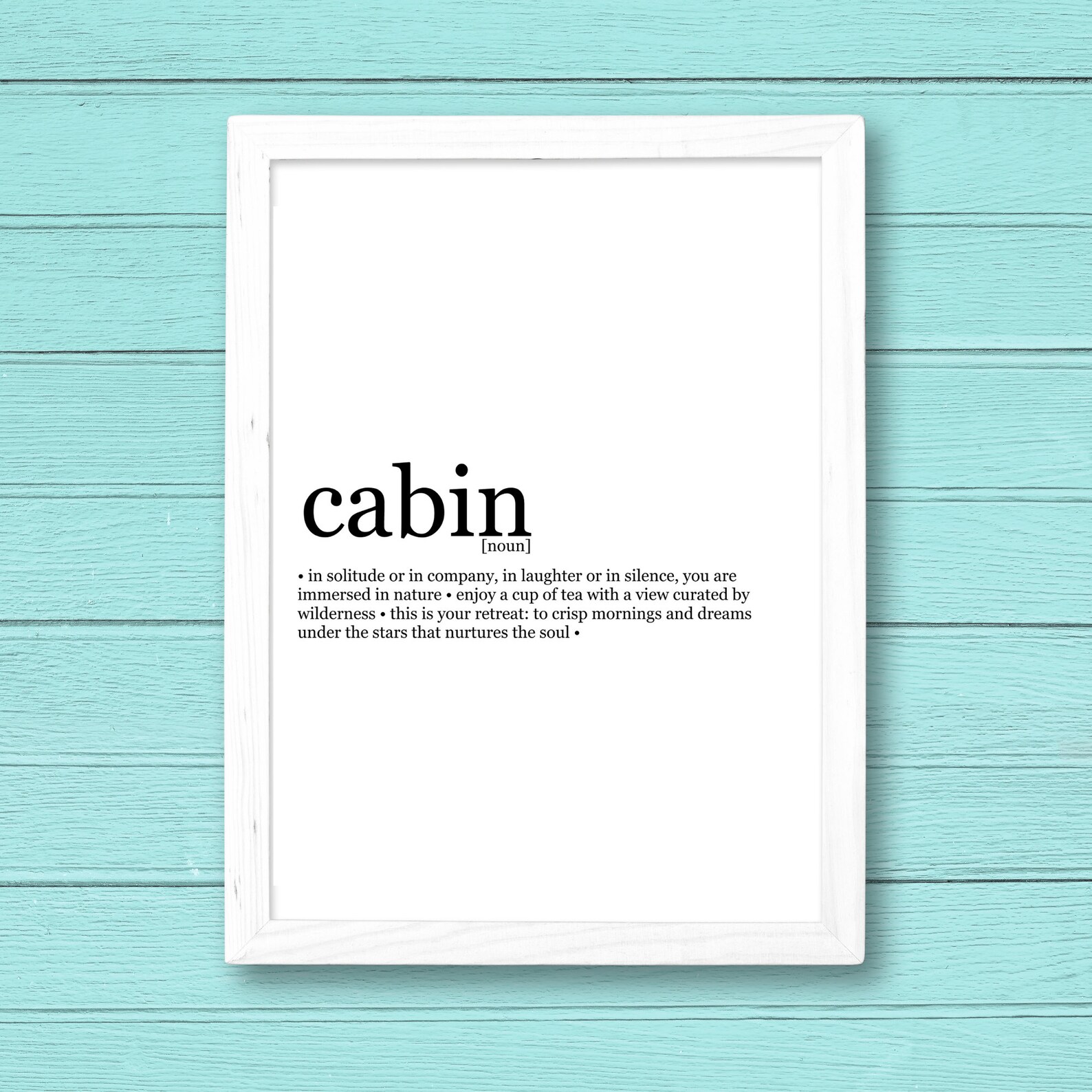 Cabin Definition Digital Print File, Cabin Print, Cabin Quote, Words ...