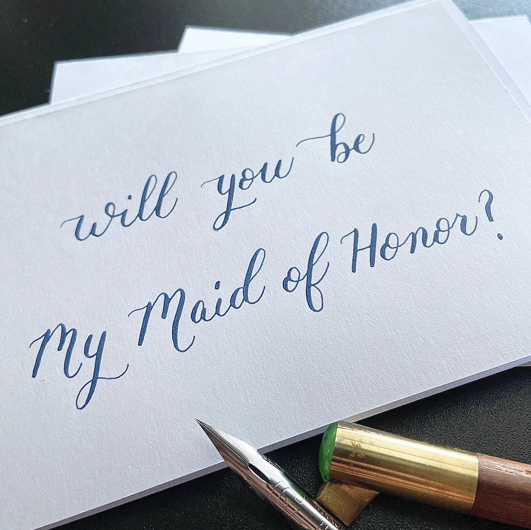 Custom Calligraphy Cards With Envelopes - Etsy