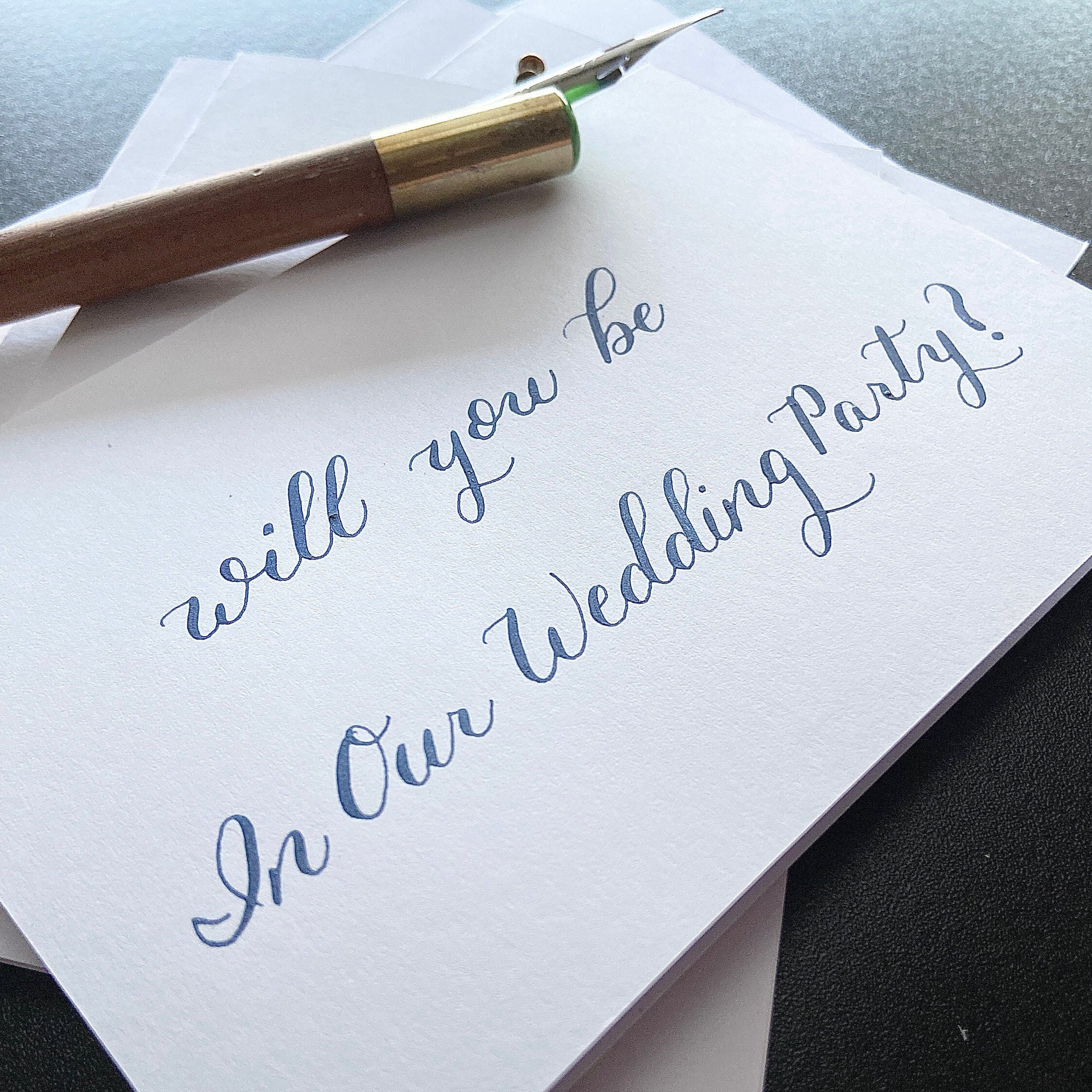 Custom Calligraphy Cards With Envelopes - Etsy