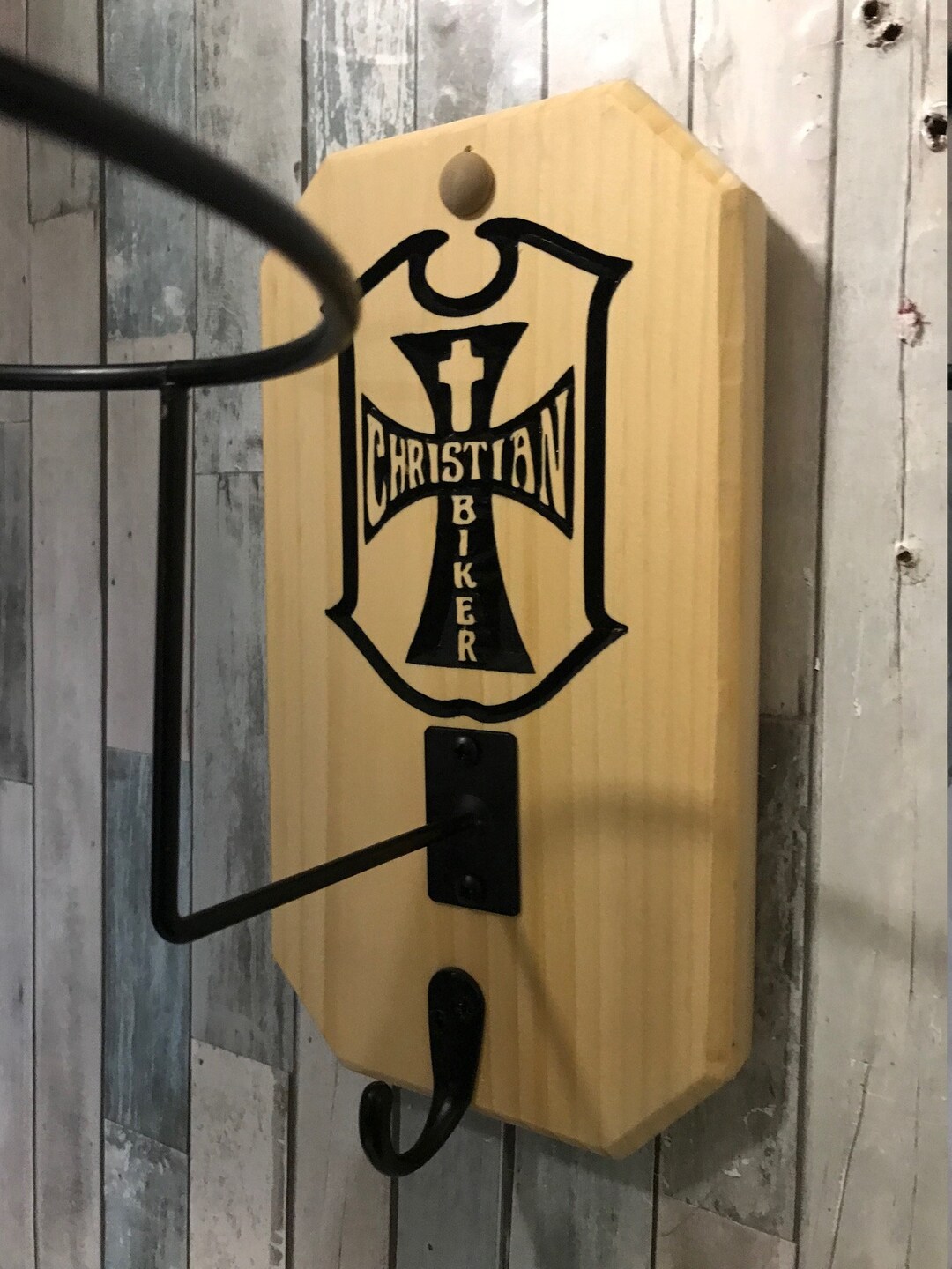 Christian Biker Engraved Helmet Rack - Etsy