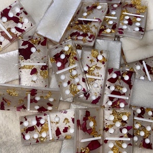 Gold and Rose Domino Set | Double 6 & Double 9 Domino Sets ...