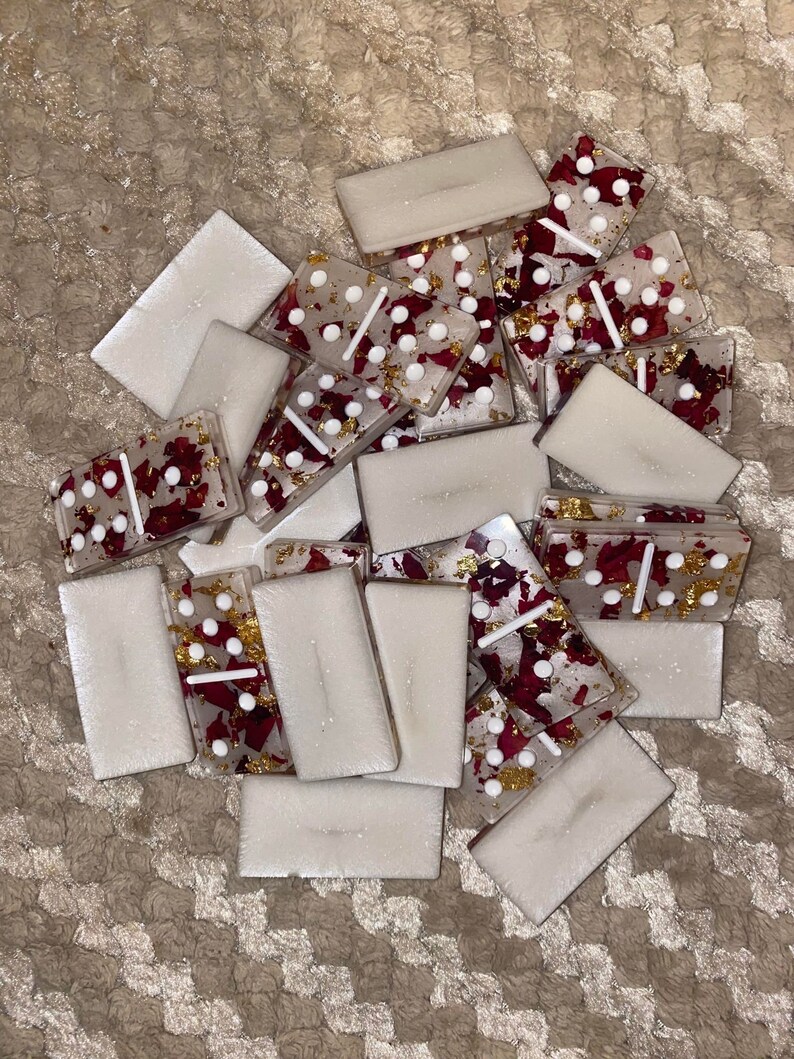 Gold and Rose Domino Set | Double 6 & Double 9 Domino Sets ...