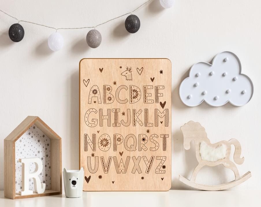 Puzzle Alphabet Laser Cut Files Alphabet Puzzle for Toddler Digital Cut ...