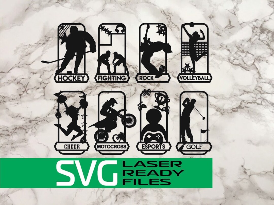 Sports Monograms - 17 Designs, DXF File Sport, SVG File Sport, Laser ...