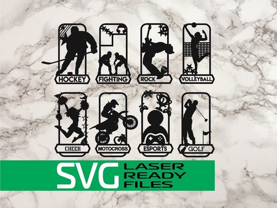 Sports Monograms 17 Designs DXF File Sport SVG File Sport - Etsy