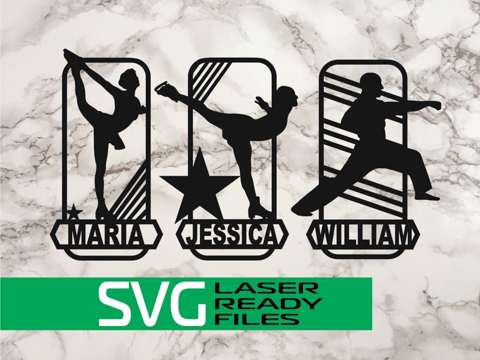 Sports Monograms - 9 Designs, DXF File Sport, SVG File Sport, Laser Cut ...