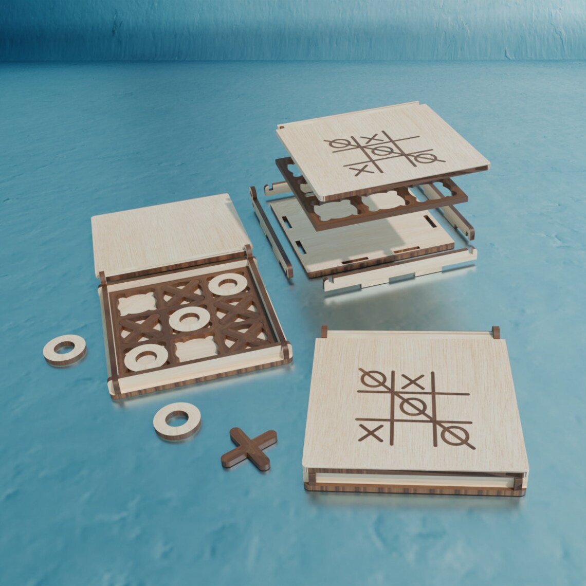 Tic Tac Toe Laser File, Tic Tac Toe Svg Laser Cut File, Lasercut Wooden ...