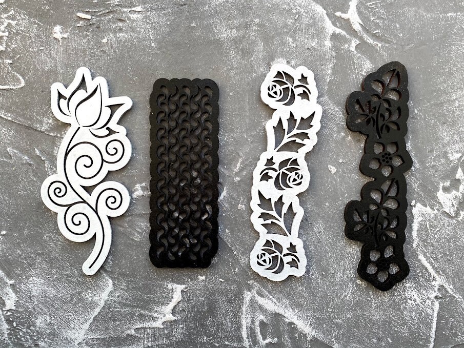 Bookmarks 9 Laser Cut File, Glowforge Bookmarks, File Vector Plans for ...