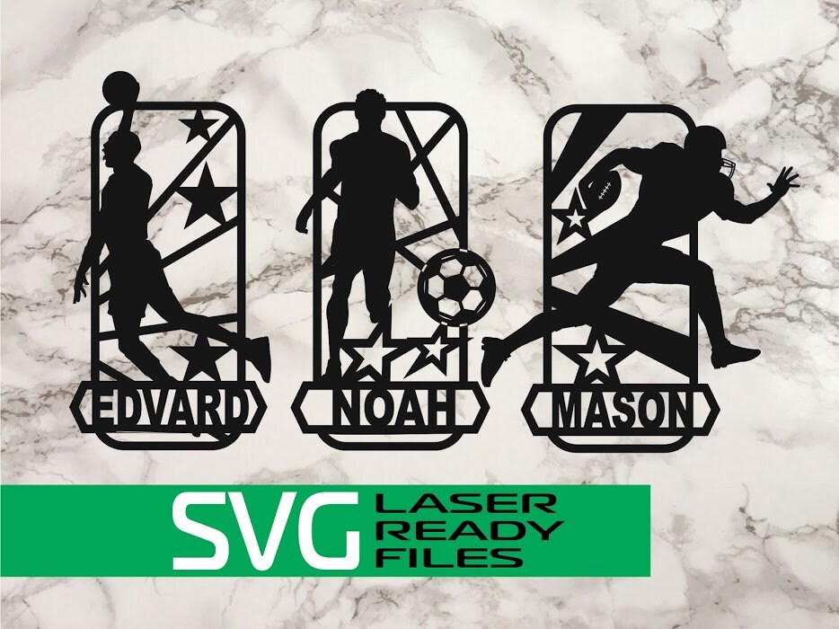 Sports Monograms 9 Designs DXF File Sport SVG File Sport - Etsy