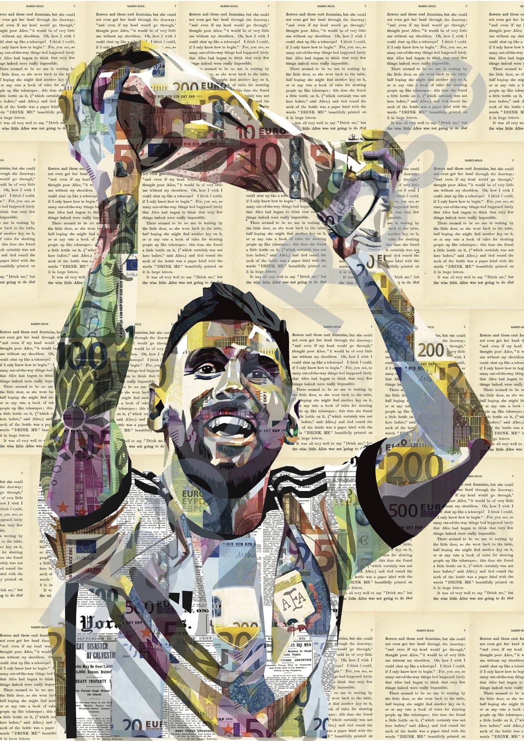Lionel Messi Money-inspired Digital Print – Soccer Wall Art, Football ...