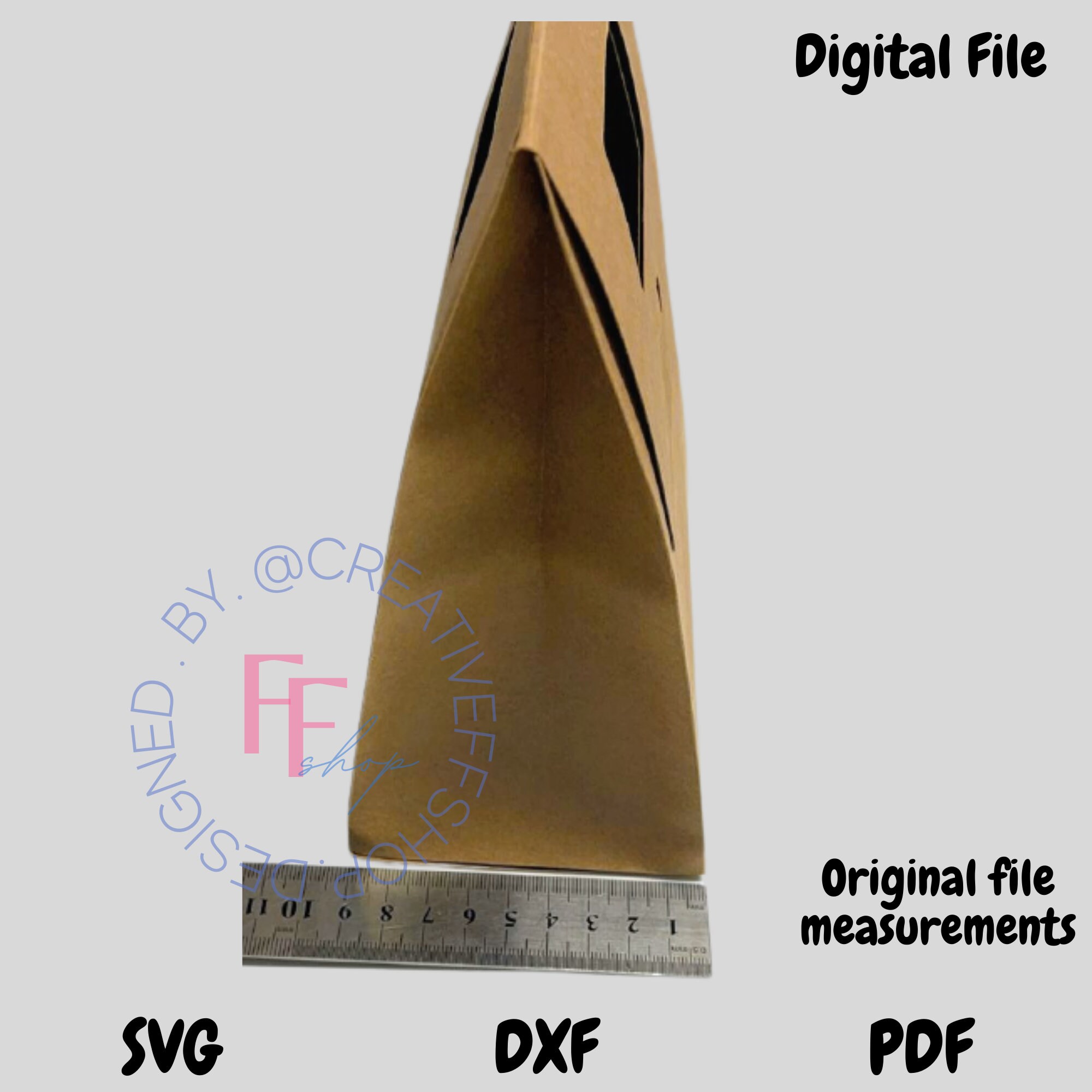 Retangular Paper Bag Template, Craft Paper Bag Template, Paper Bag Svg ...