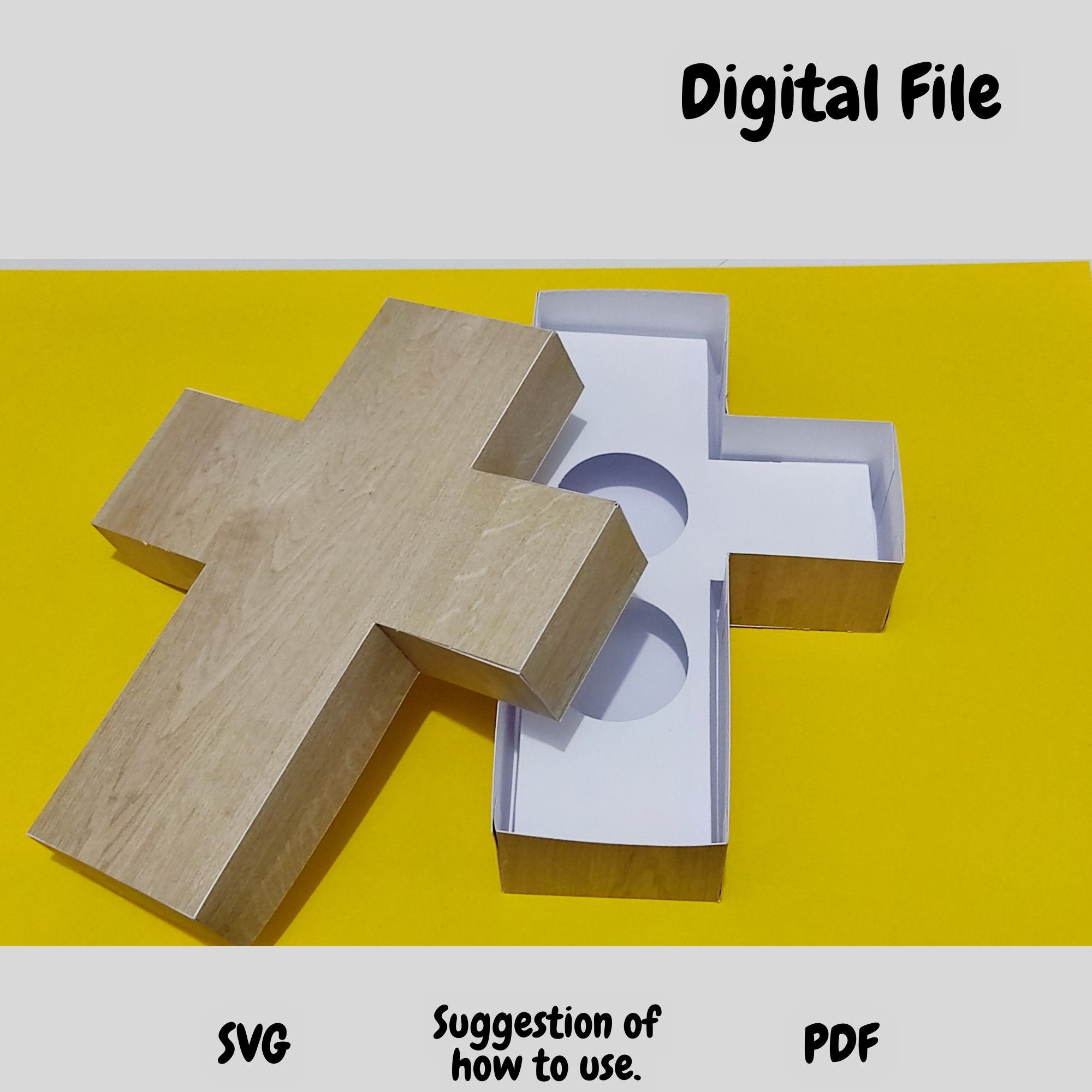 Cross Box SVG, Religious Box SVG. Box Template Svg, Cricut, Silhouette ...