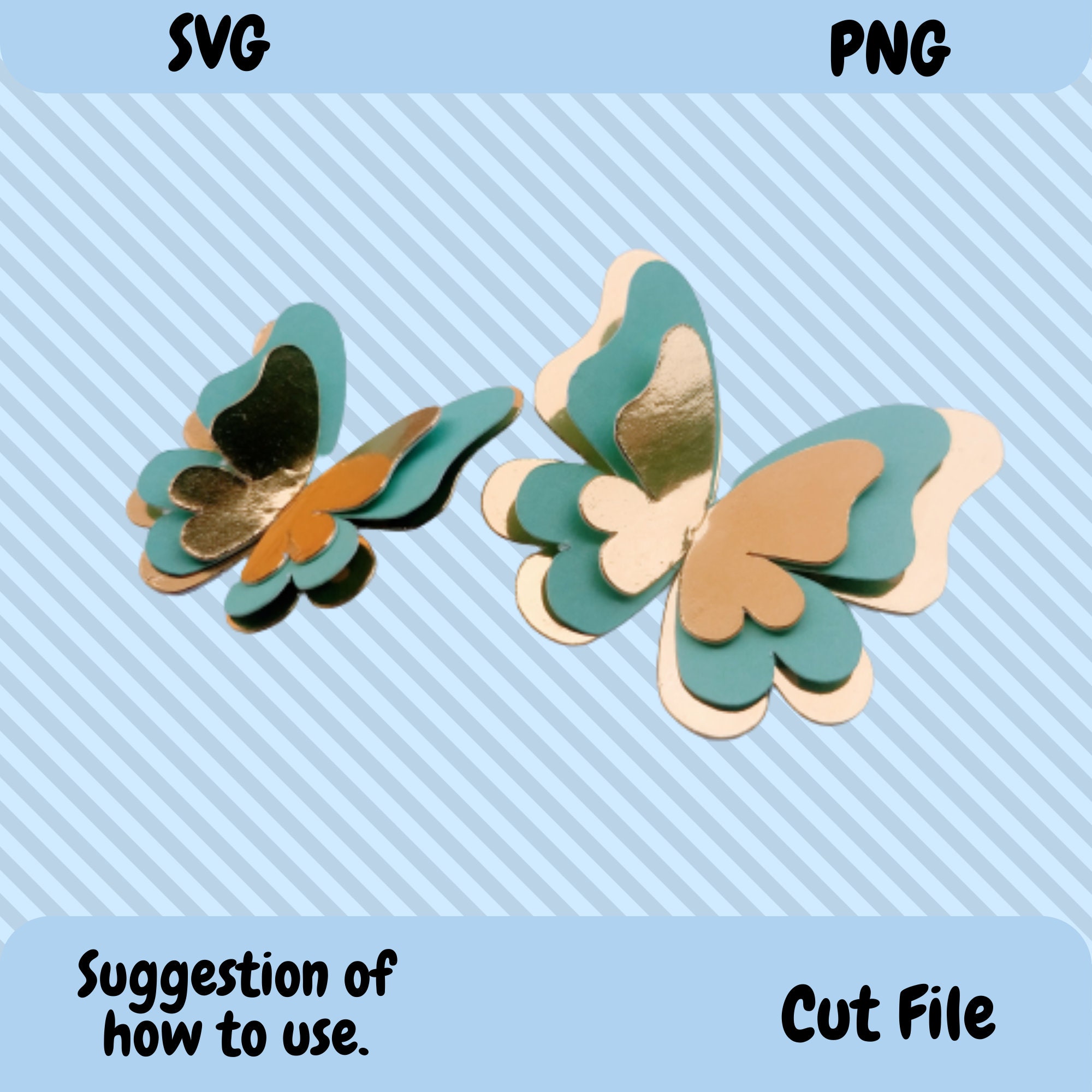 Butterfly Svg, 3D Butterfly Svg, Layered Butterfly,butterfly Cake ...