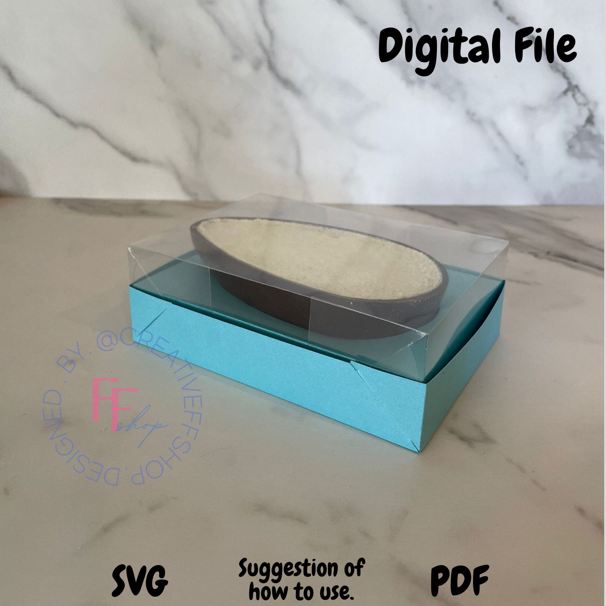 Easter Egg Box With Clear Lid Template, Box for Brazilian Gourmet ...