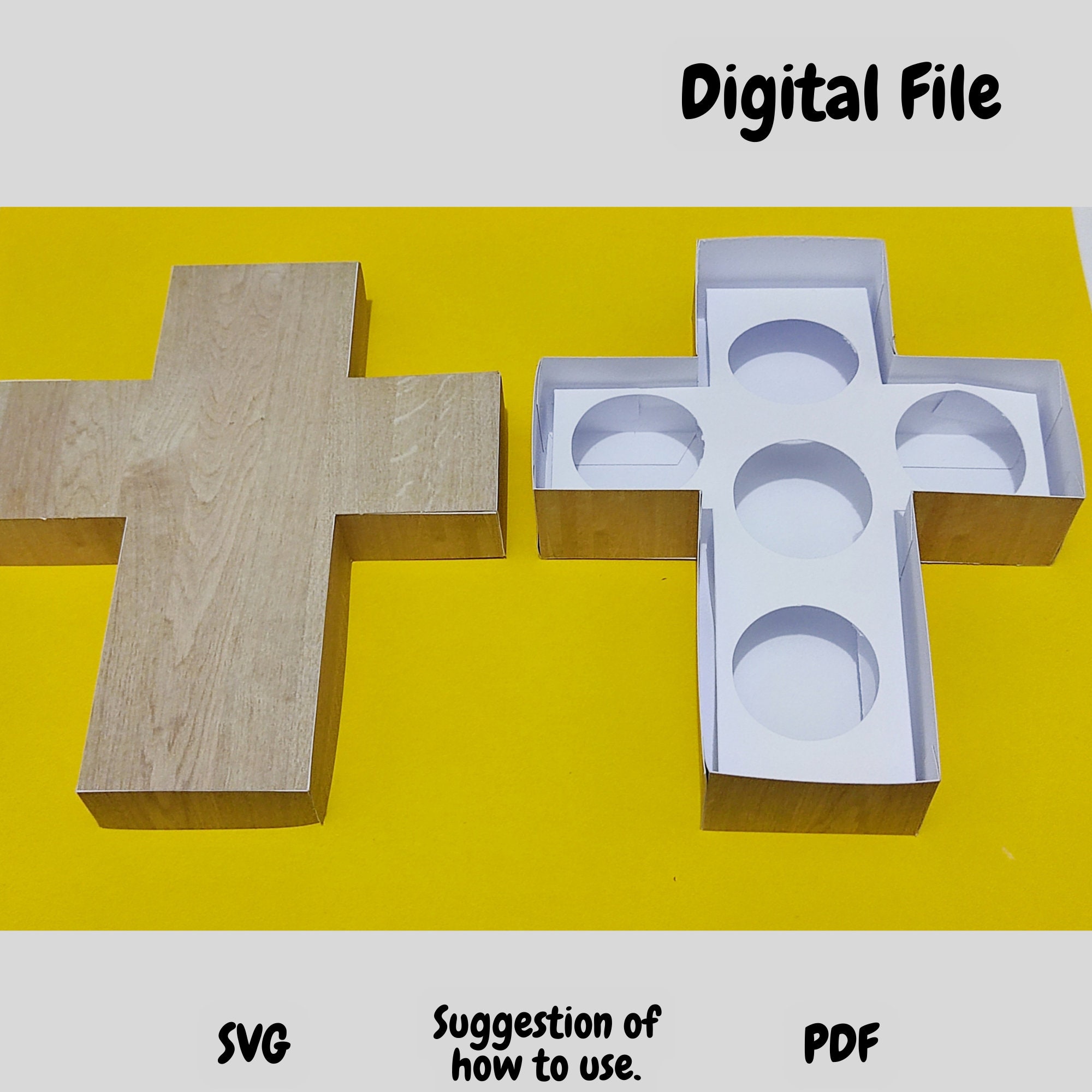 Cross Box SVG, Religious Box SVG. Box Template Svg, Cricut, Silhouette ...