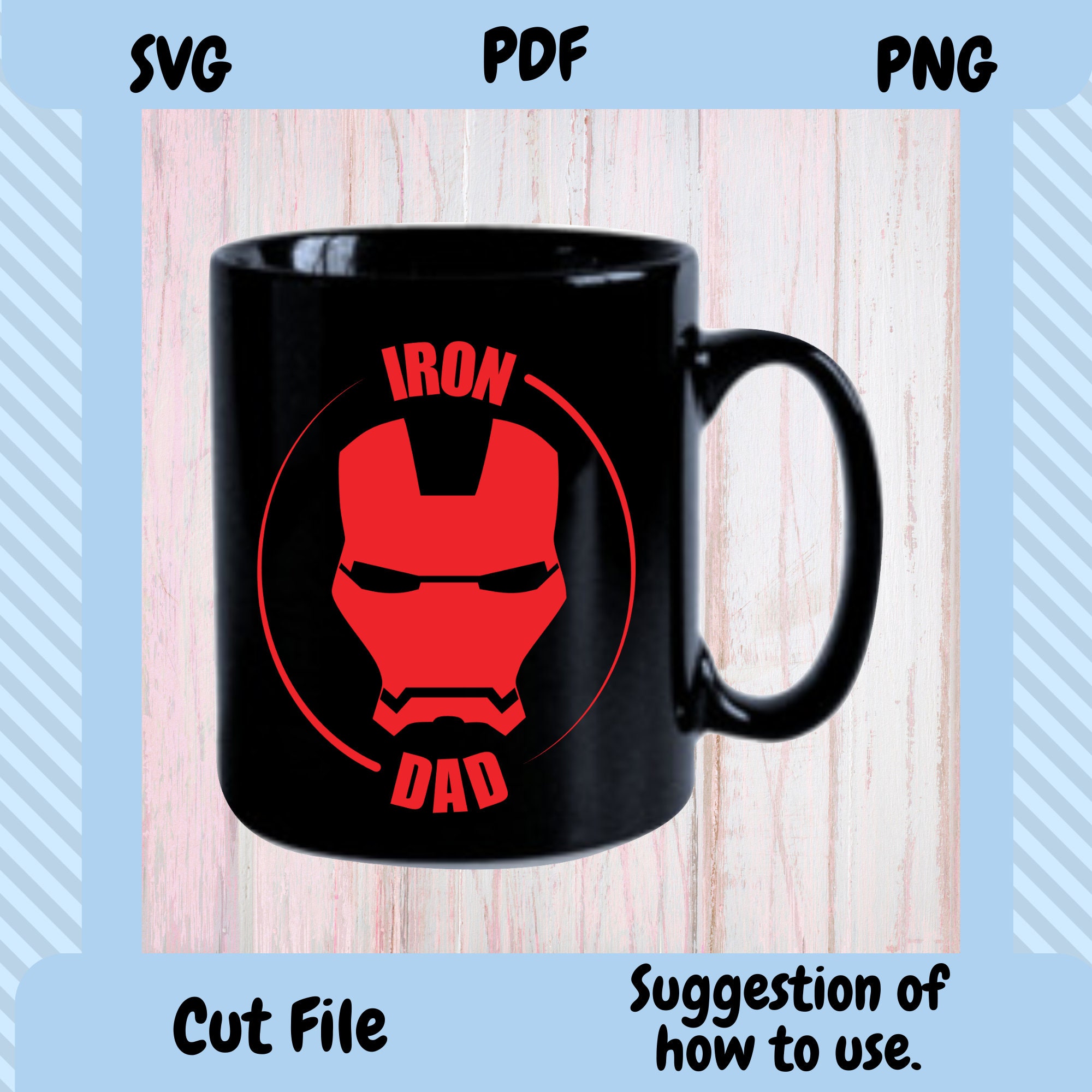 Iron Dad Svg,father Day Svg,daddy Iron Man,dad Svg and Png Files for ...
