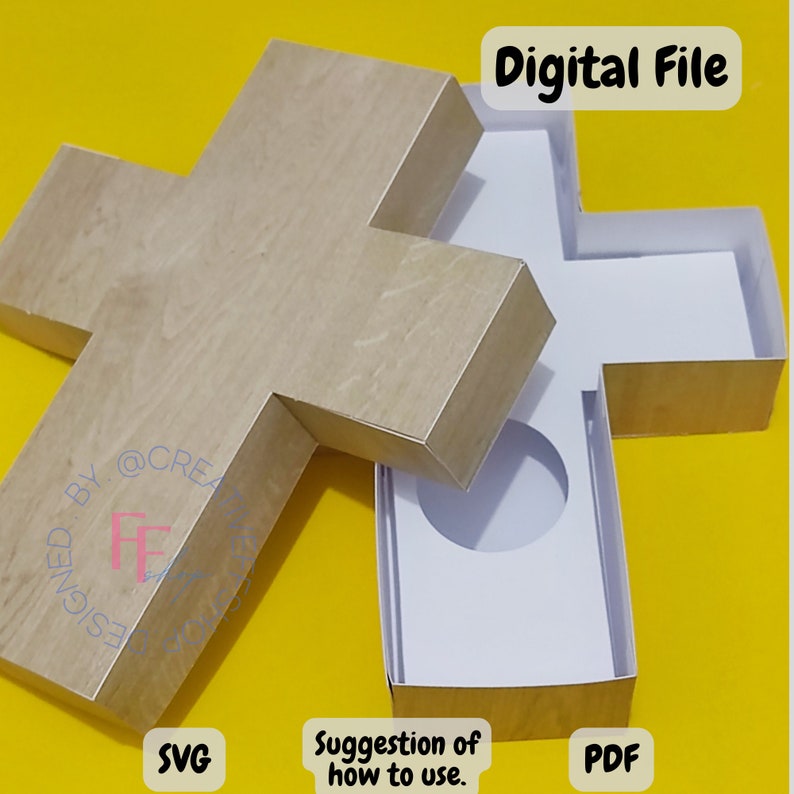 Cross Box SVG, Religious Box SVG. Box Template Svg, Cricut, Silhouette ...