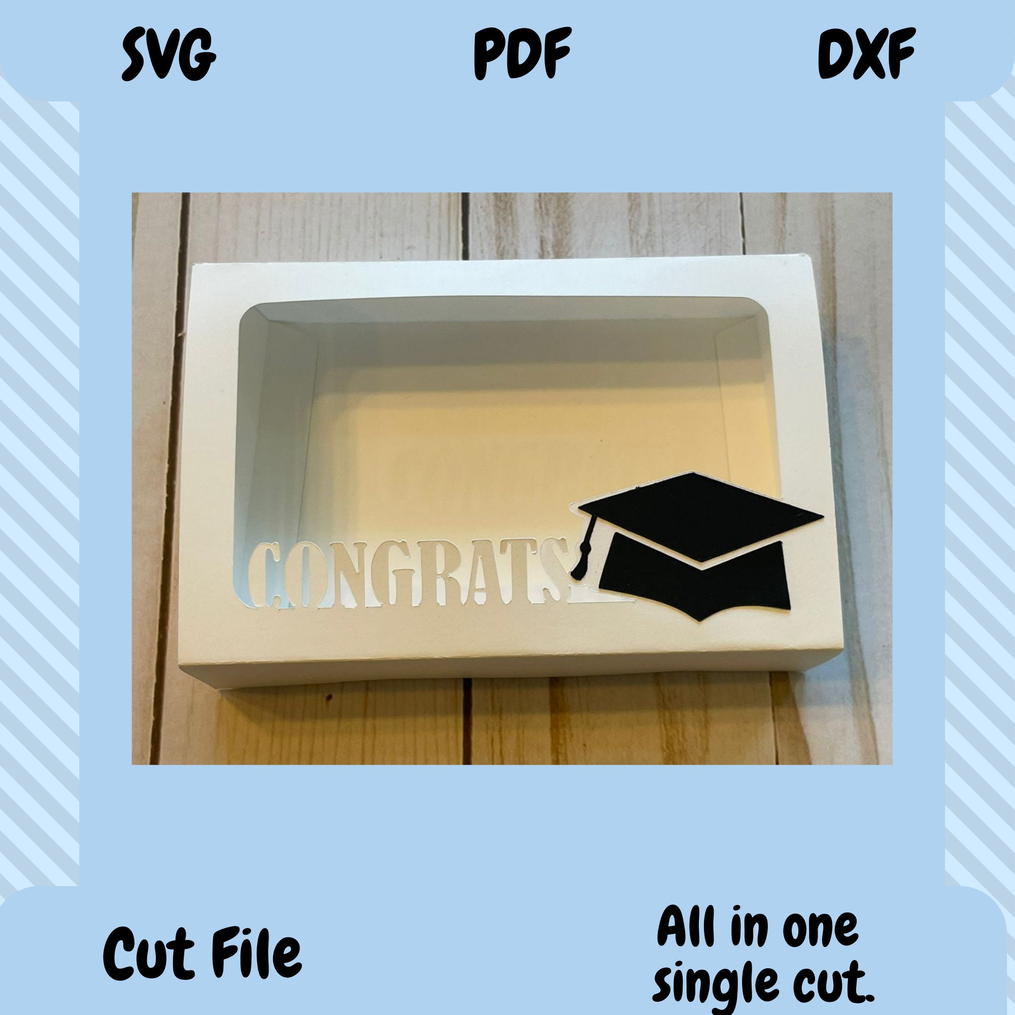 Graduation Gift Box, Box Svg, Box Template Svg, Svg, Dxf, Pdf ...