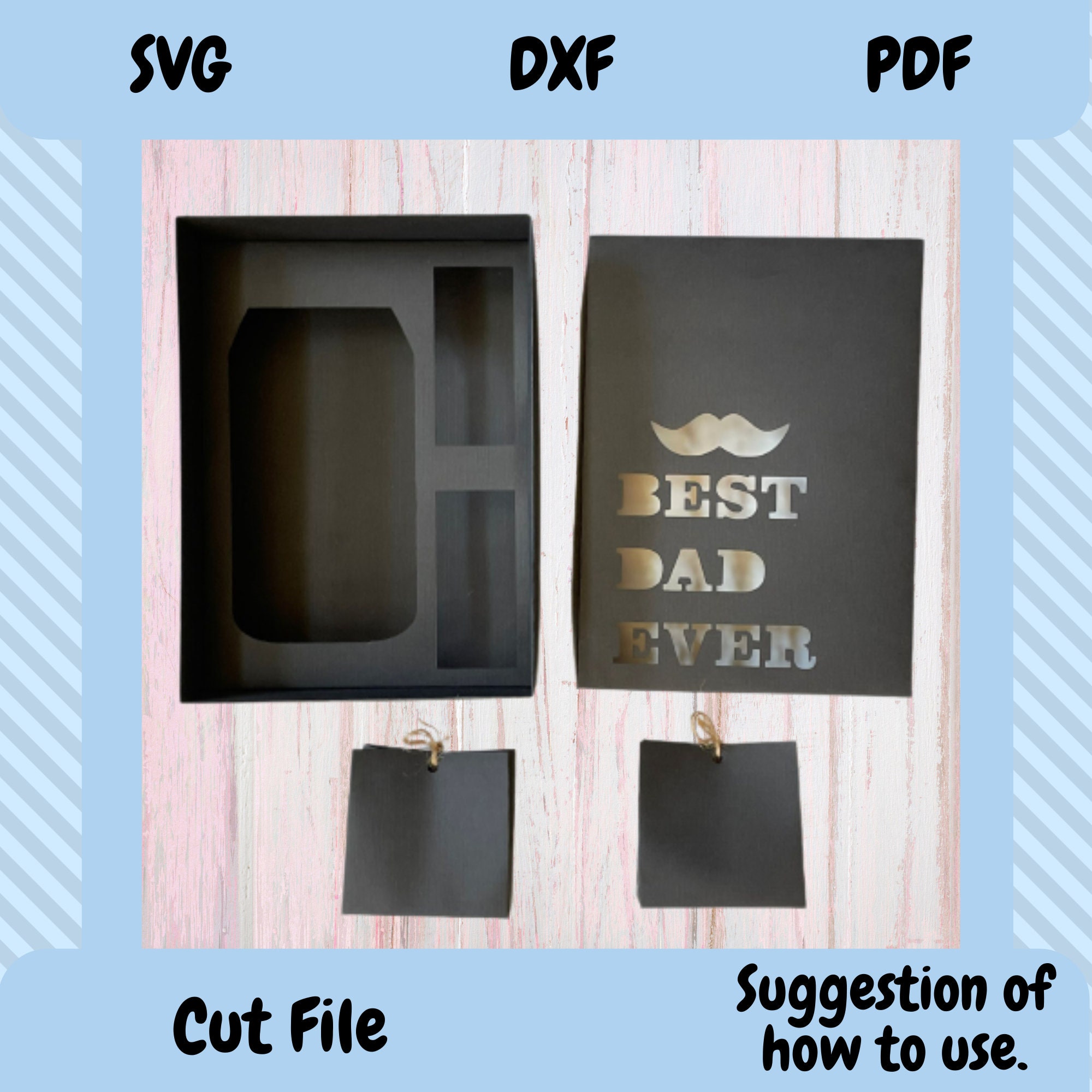 Father’s Day Gift Box Svg, Box Template Svg, Box Svg, Beer Box Svg ...