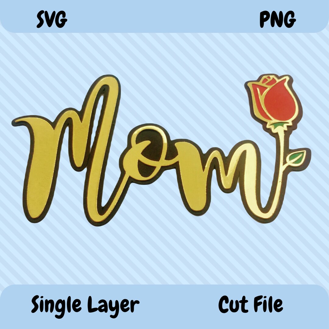 Mom Svg, Mom Cake Topper Svg , Mom Svg Files for Cricut, Cake Topper ...