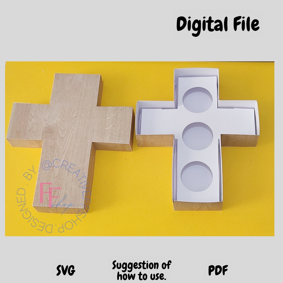 Cross Box SVG, Religious Box SVG. Box Template Svg, Cricut, Silhouette ...