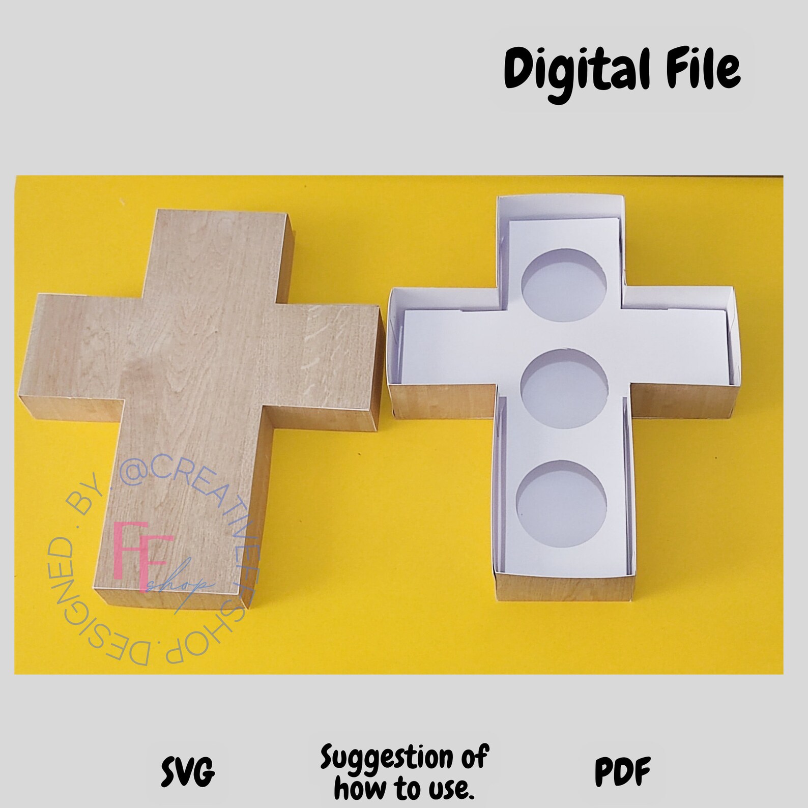 Cross Box SVG, Religious Box SVG. Box Template Svg, Cricut, Silhouette ...