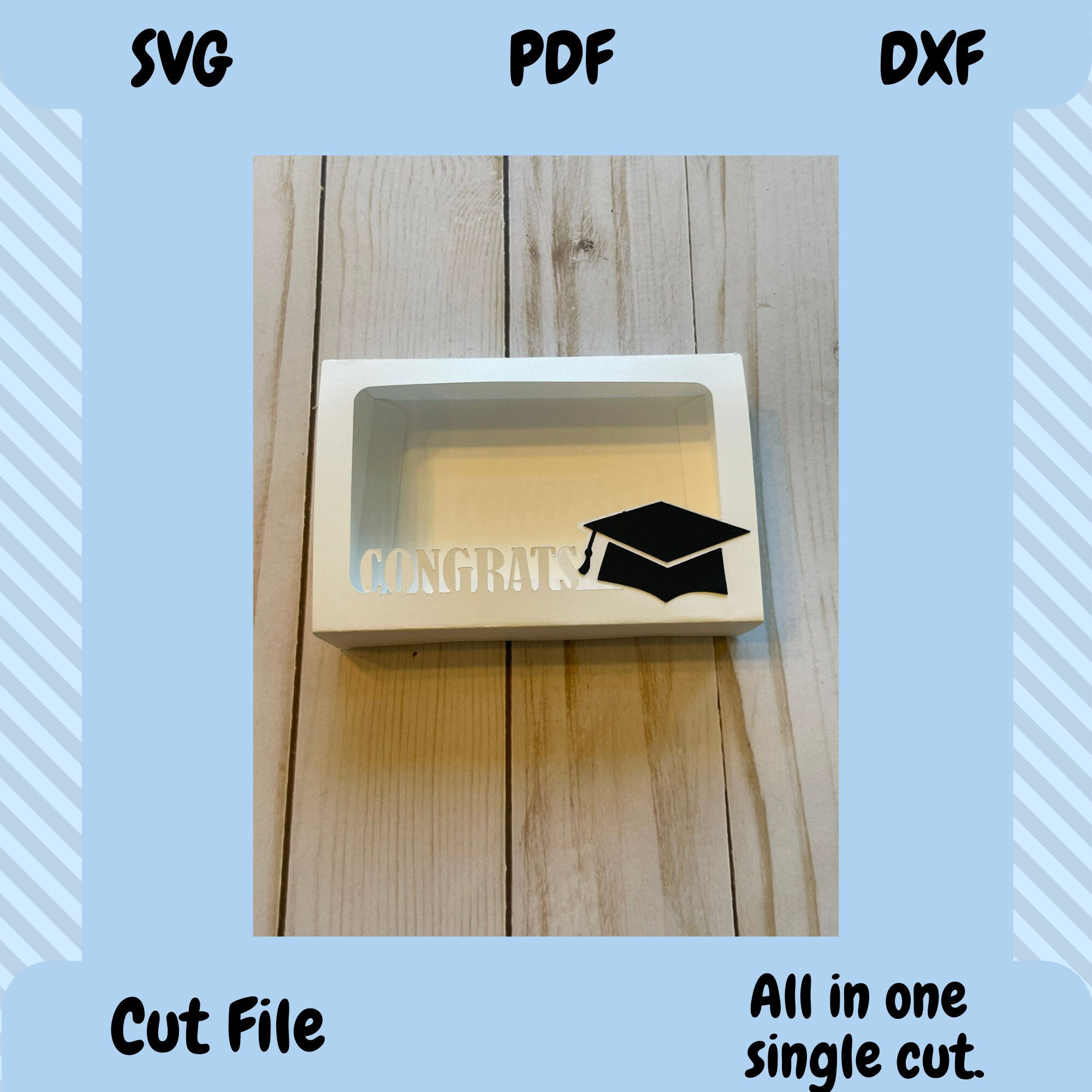 Graduation Gift Box, Box Svg, Box Template Svg, Svg, Dxf, Pdf ...