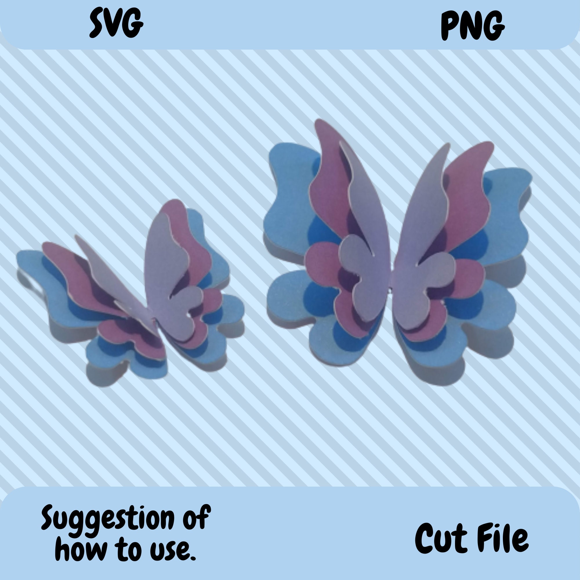 Butterfly Svg, 3D Butterfly Svg, Layered Butterfly,butterfly Cake ...