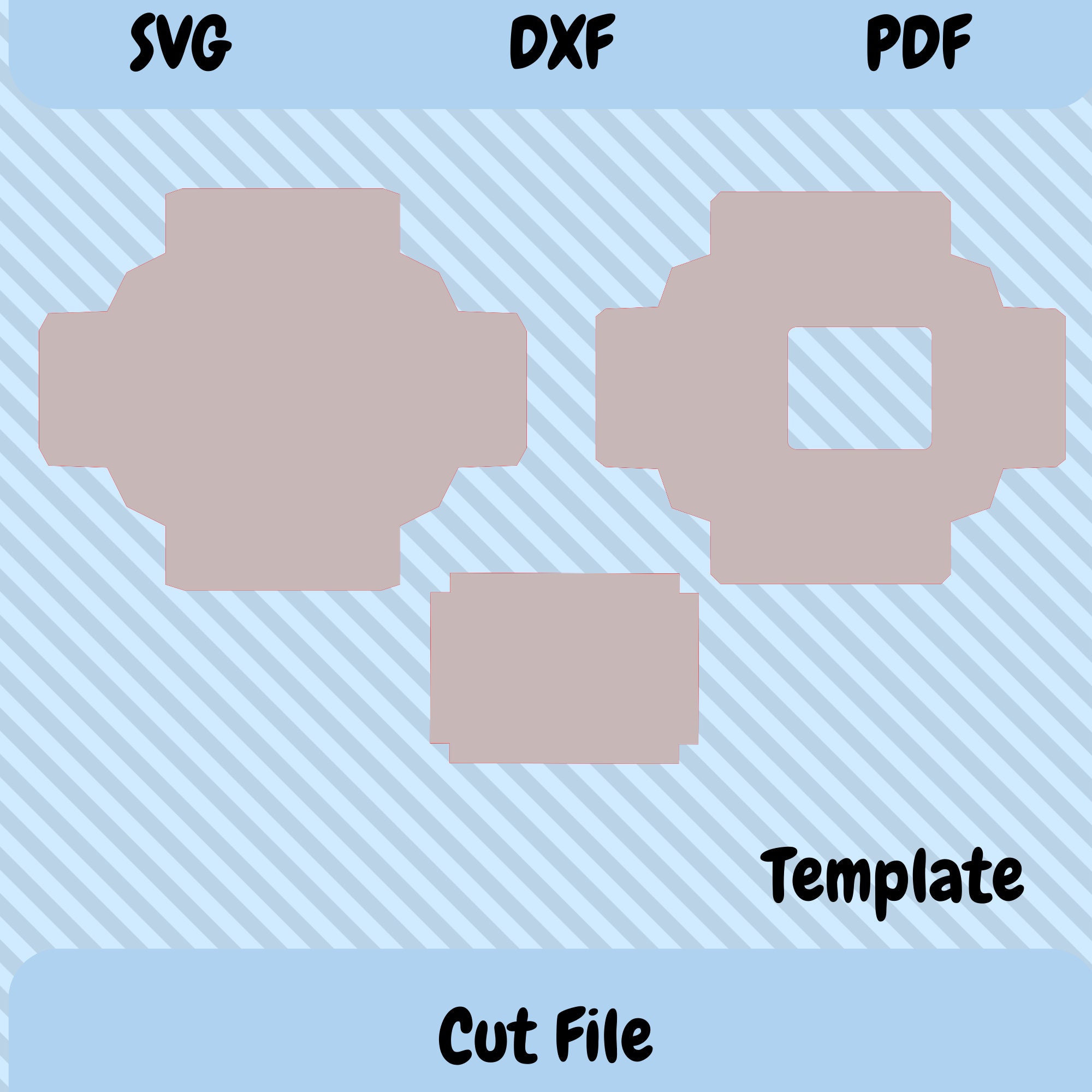 Folding Rectangular Box, No Glue Needed, Box Svg, Bombom Box Svg ...