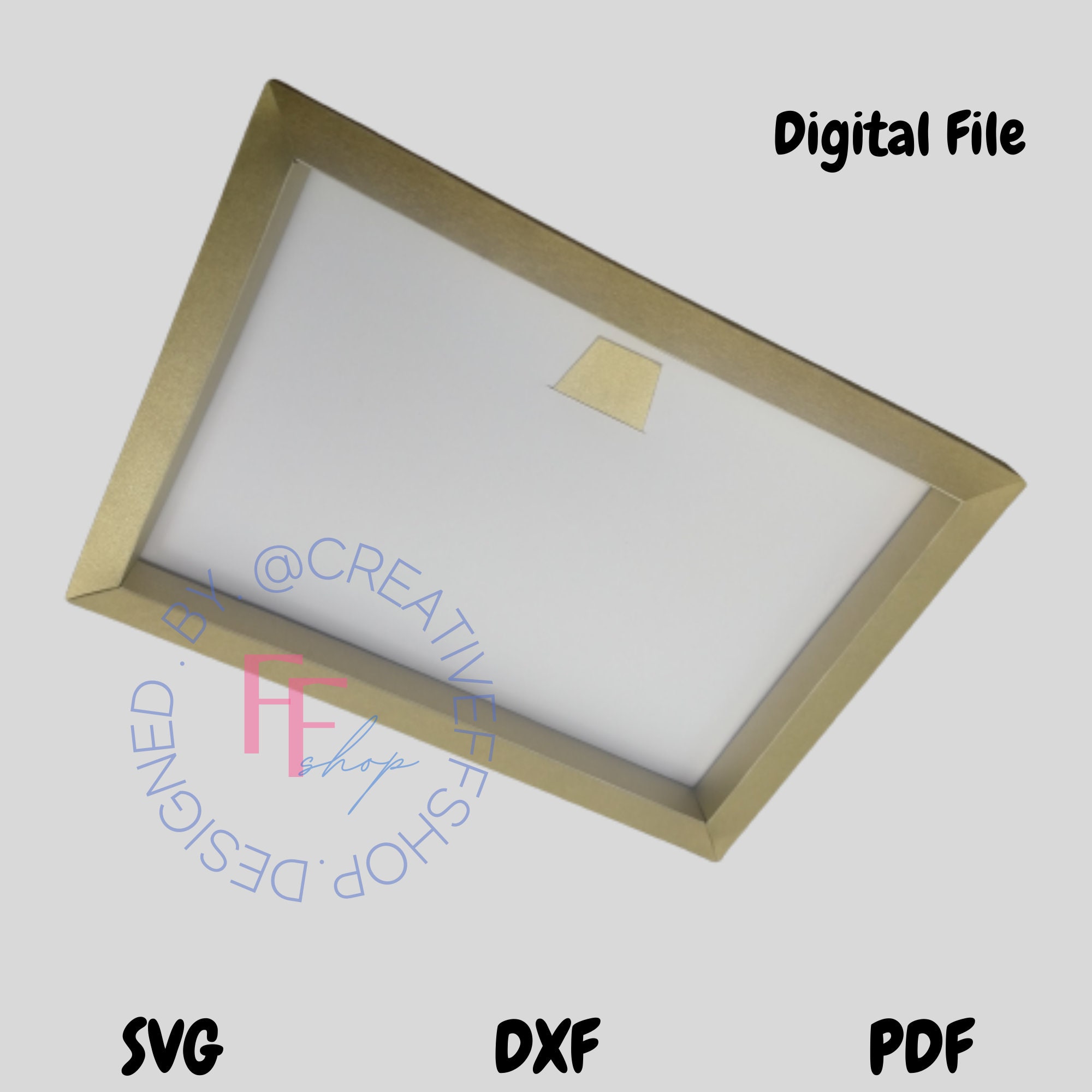 Picture Frame Svg, Square Box Frame, Clear Cover, Pdf, Dxf, Cricut ...