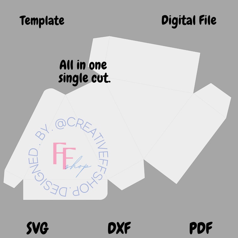 Triangular Box Svg, Slice Cake Box, Pdf, Dxf, Cricut, Silhouette ...