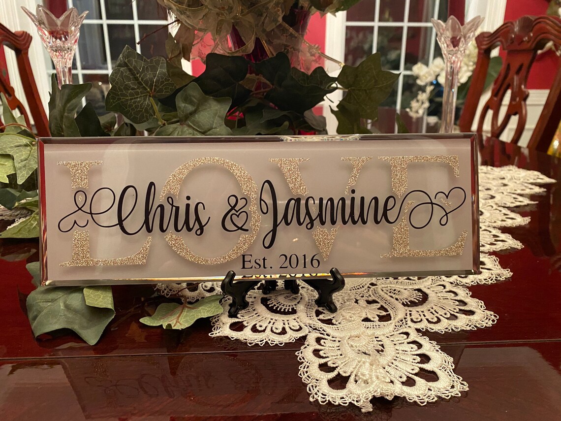 Personalized Love Tile Love Tile With Names Personalized - Etsy